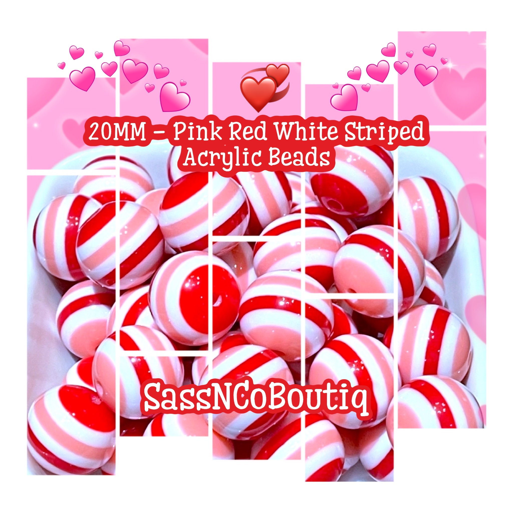 Gumball Strand Red And White