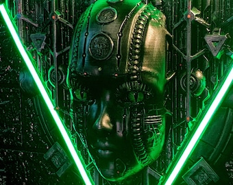 NEON Cyberpunk LAMP Gamer Decor Sci-fi Wall Art | Etsy