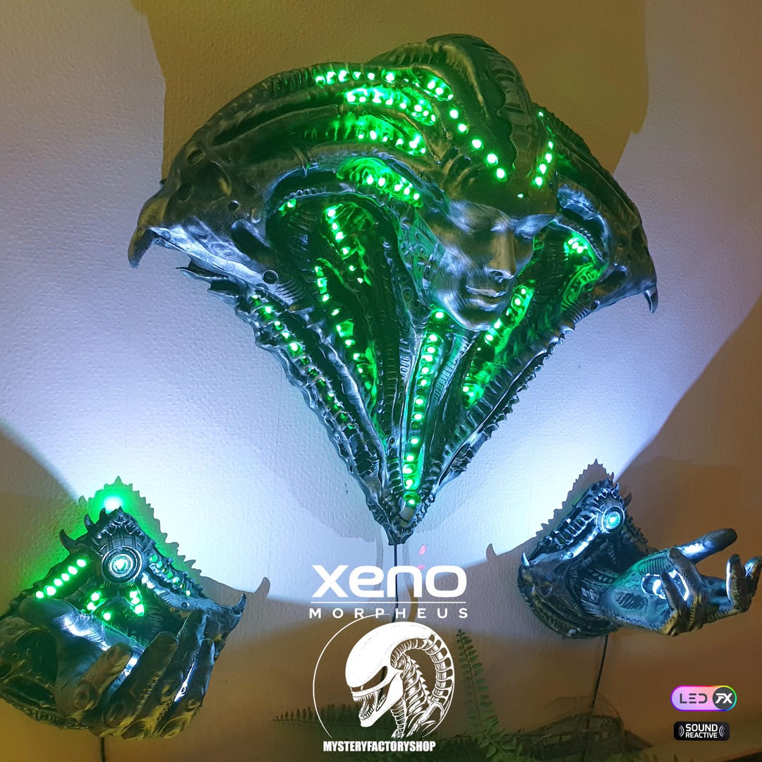 GIANT XENOMORPHEUS | ALIEN | Cyberpunk Lamp | Led Gamer Decor | Sci-fi ...