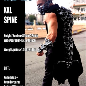 XXL Xenomorph Spine Arms Mask Rave Outfit Cyber Outfit Alien Dorsal ...