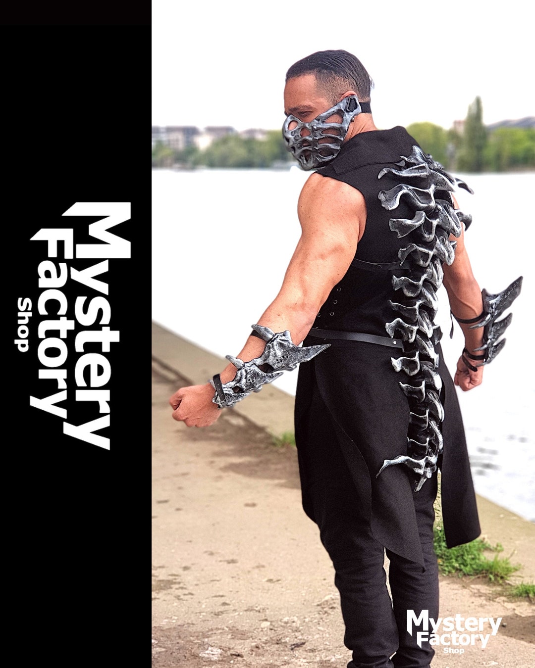 XXL Xenomorph Spine Arms Mask Rave Outfit Cyber Outfit Alien Dorsal ...