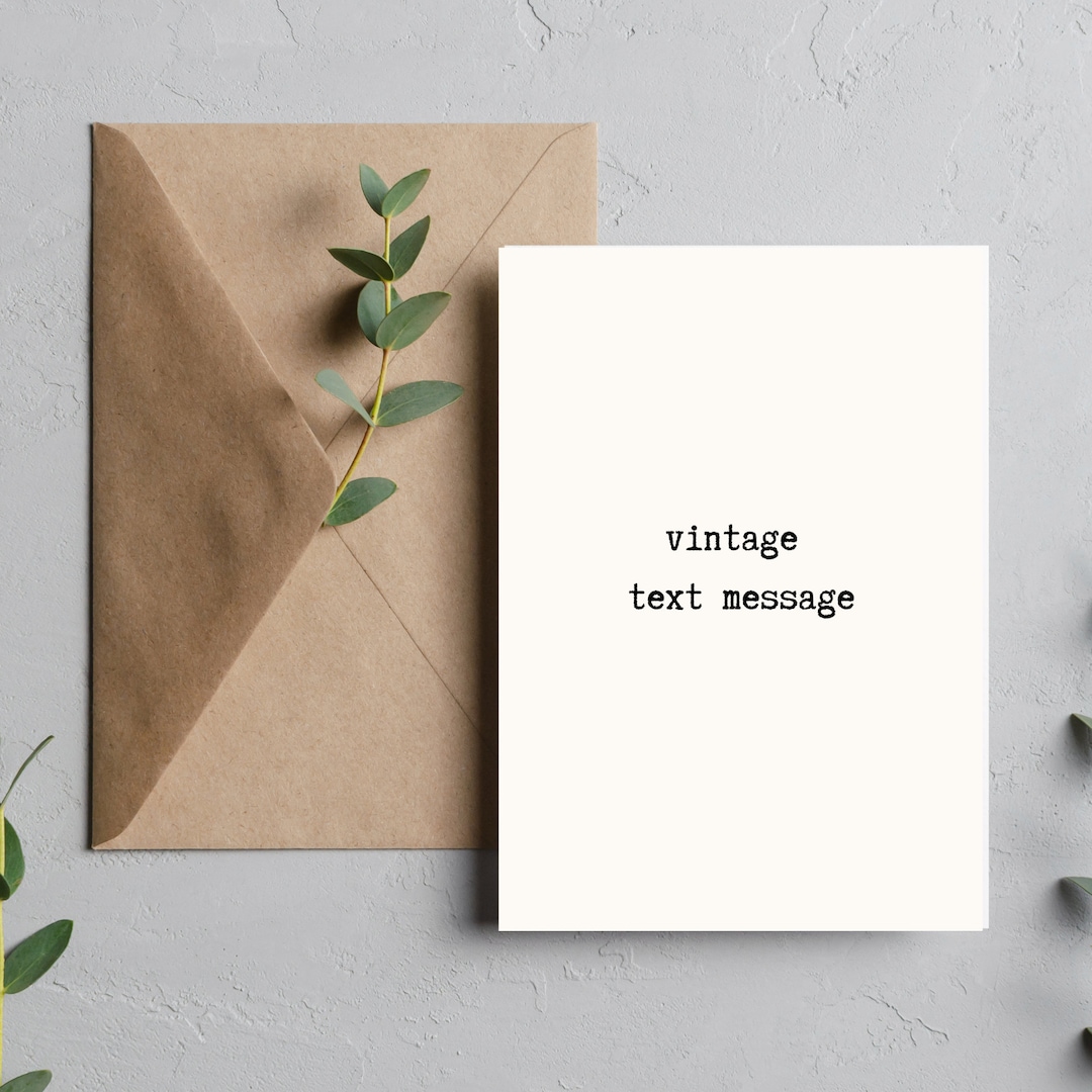 Vintage Text Message Card - Etsy