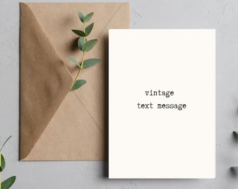 Vintage Text Message Card, Greeting Card, Note Card, Striped Card - Etsy