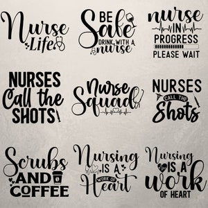 Nurse Laser Cut File SVG Bundle DIY Instant Download for Crafts, Gifts ...