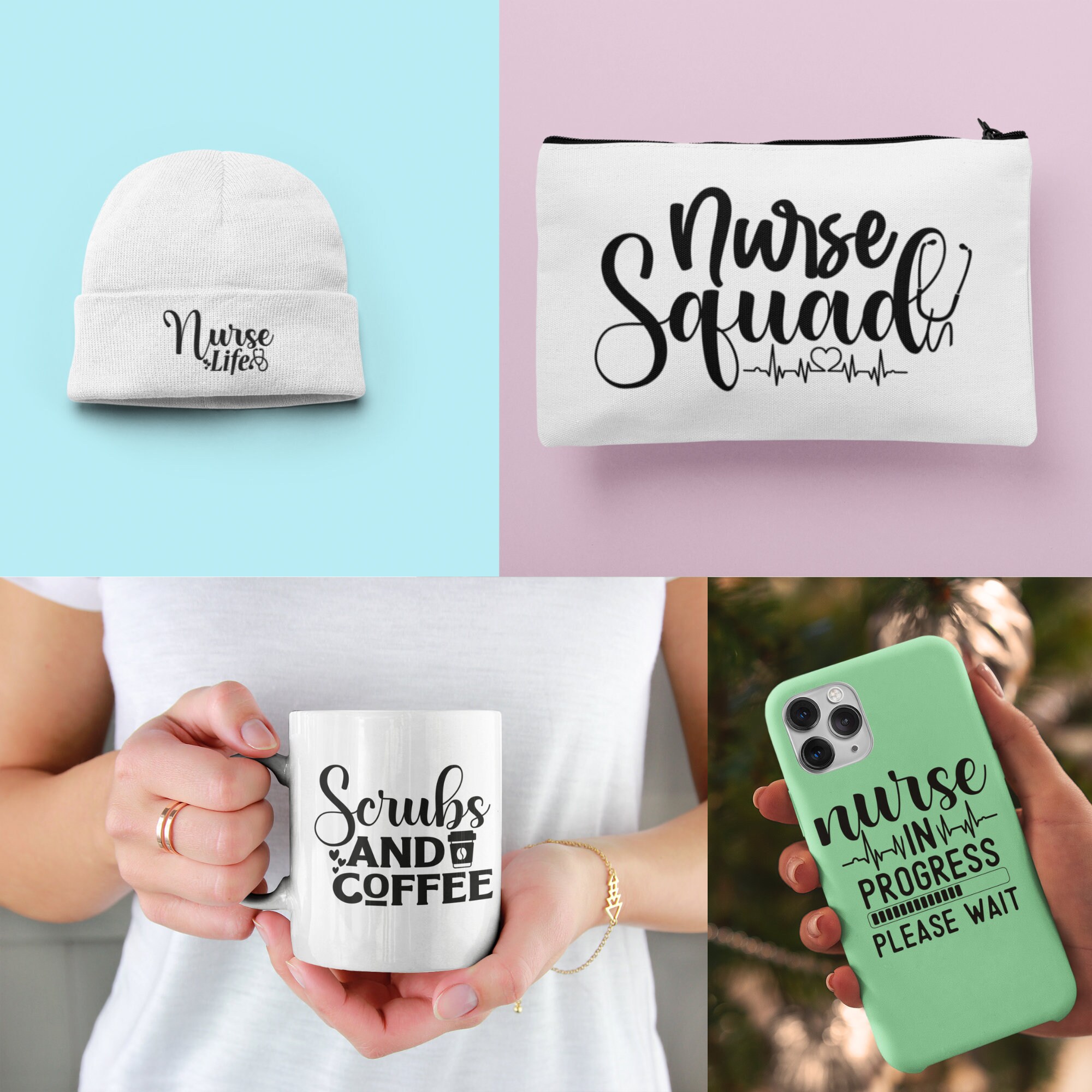 Nurse Laser Cut File SVG Bundle DIY Instant Download for Crafts, Gifts ...