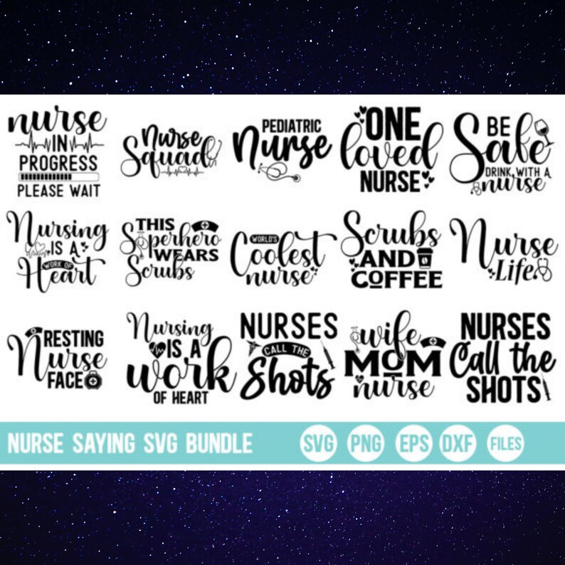 Nurse Laser Cut File SVG Bundle DIY Instant Download for Crafts, Gifts ...