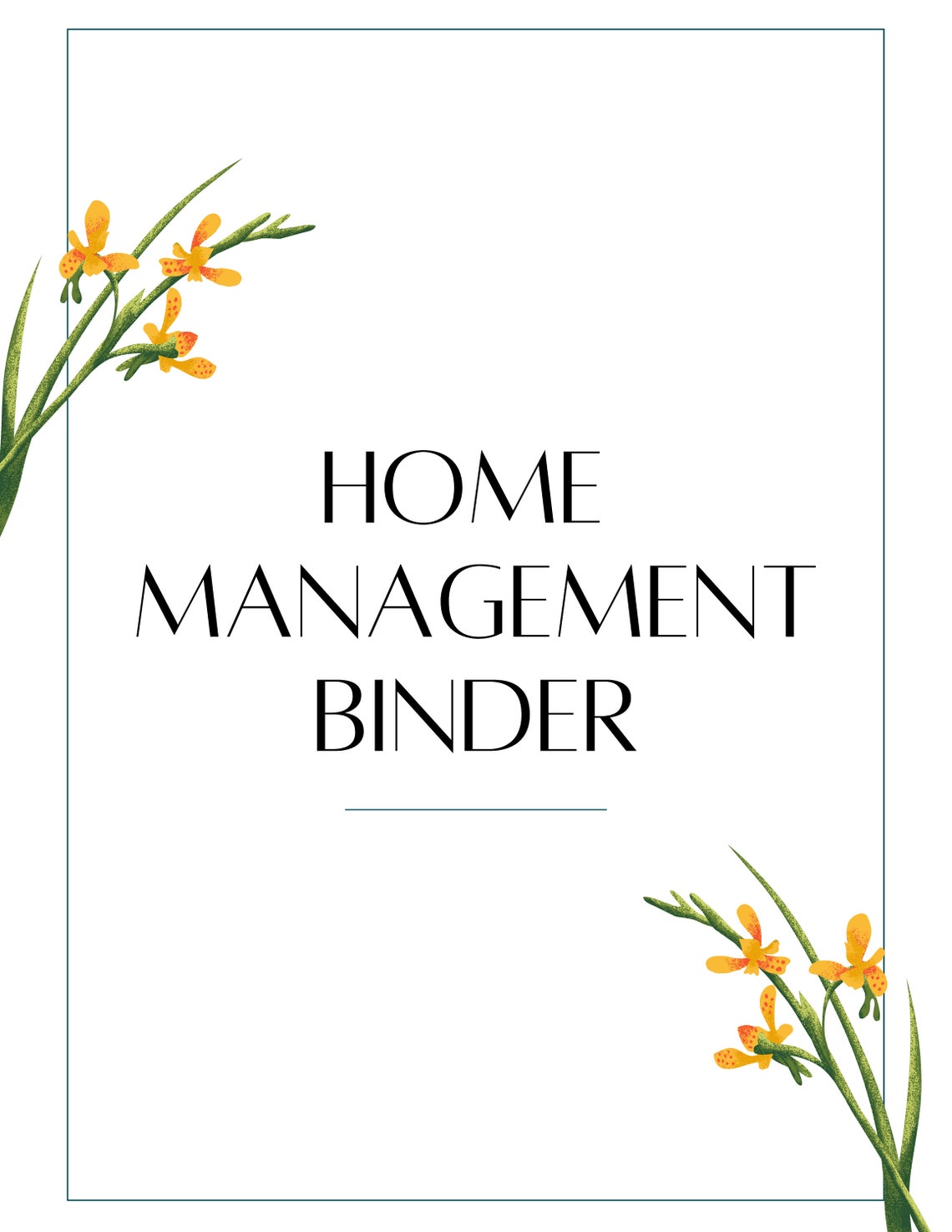 Printable PDF Household Binder Documents, Home Management Binder ...