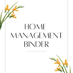 Printable PDF Household Binder Documents, Home Management Binder ...