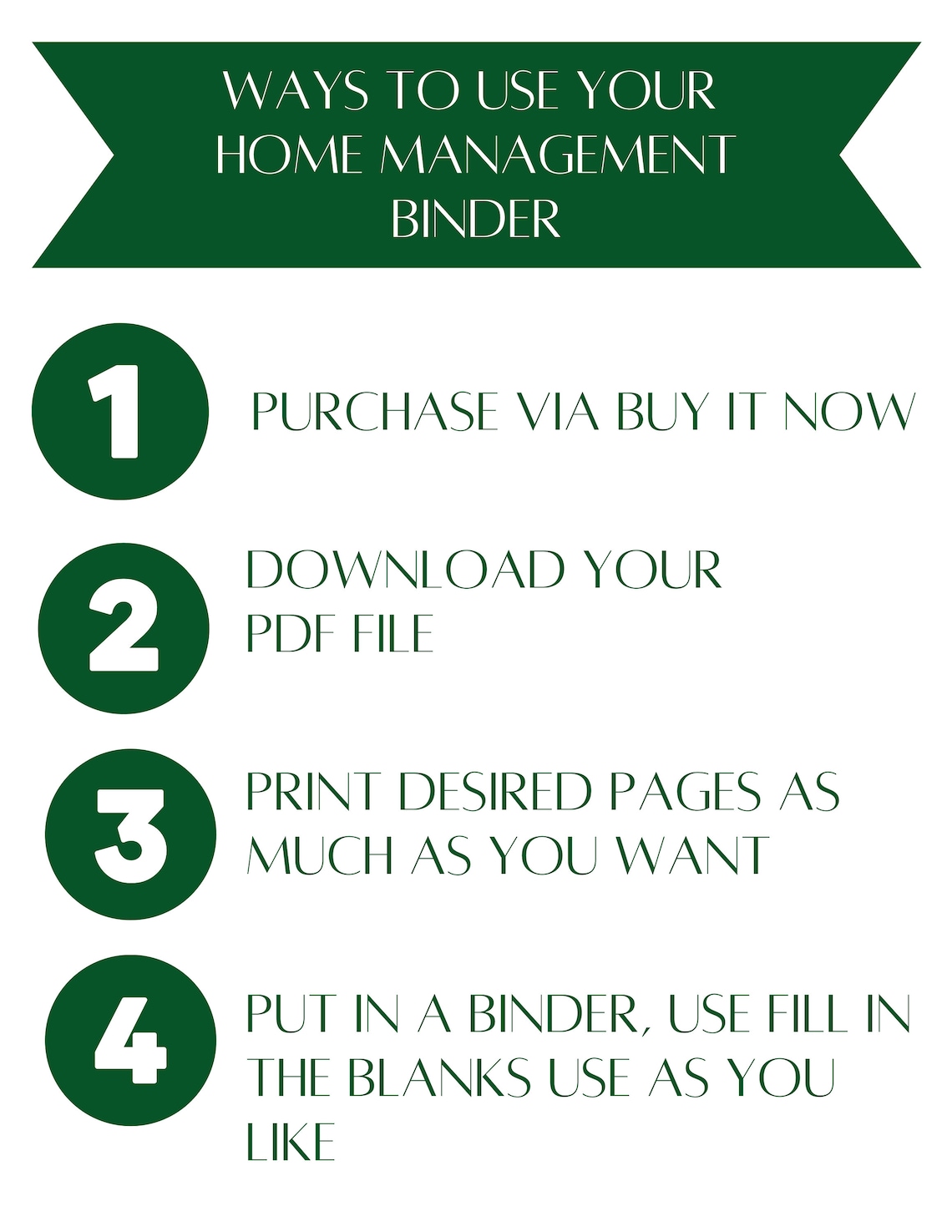 Printable PDF Household Binder Documents, Home Management Binder ...