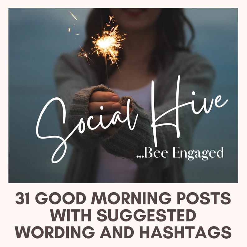 CANVA TEMPLATE Social Media 31 Days of Good Morning Engagement Posts ...