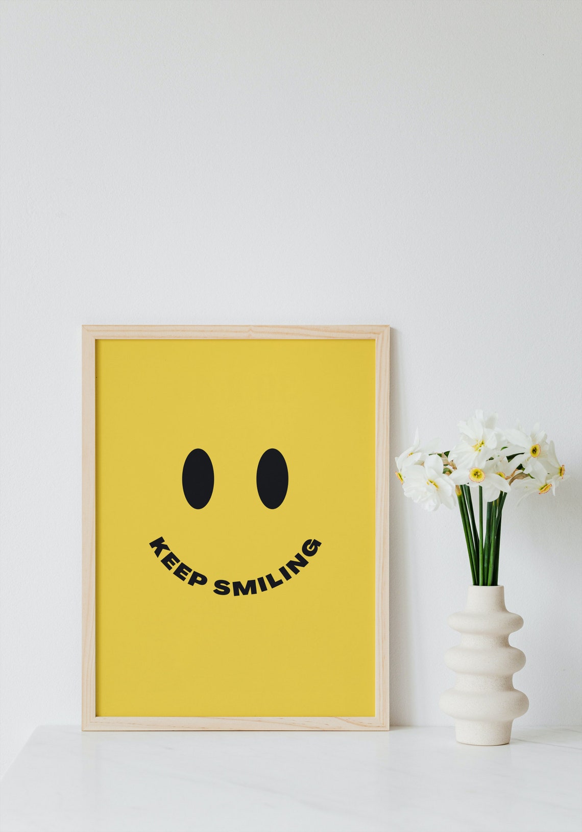 Keep Smiling Digital Print Smiley Print Happy Mood Poster Trendy Smiley ...