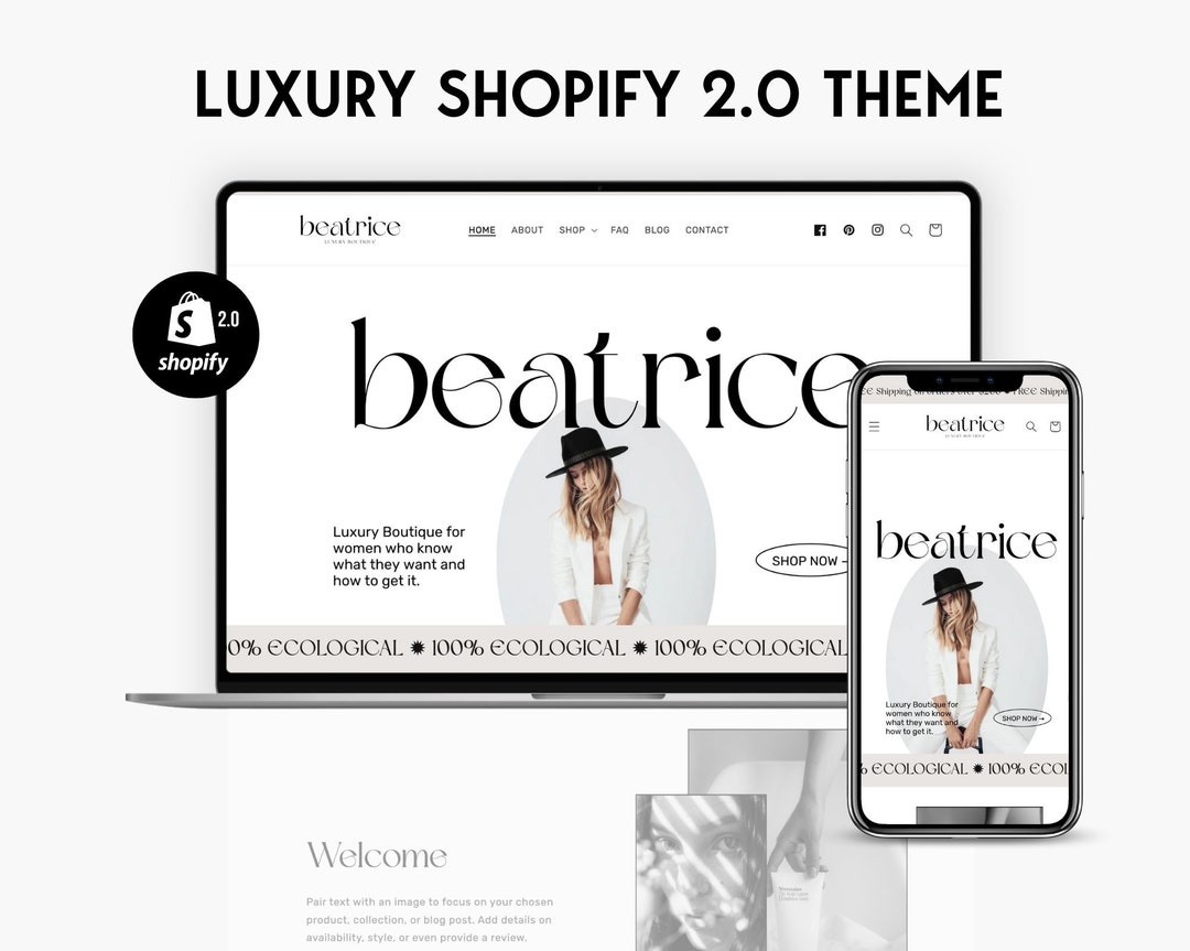 Shopify Luxury Theme Template White Aesthetic Shopify Website, Shopify ...