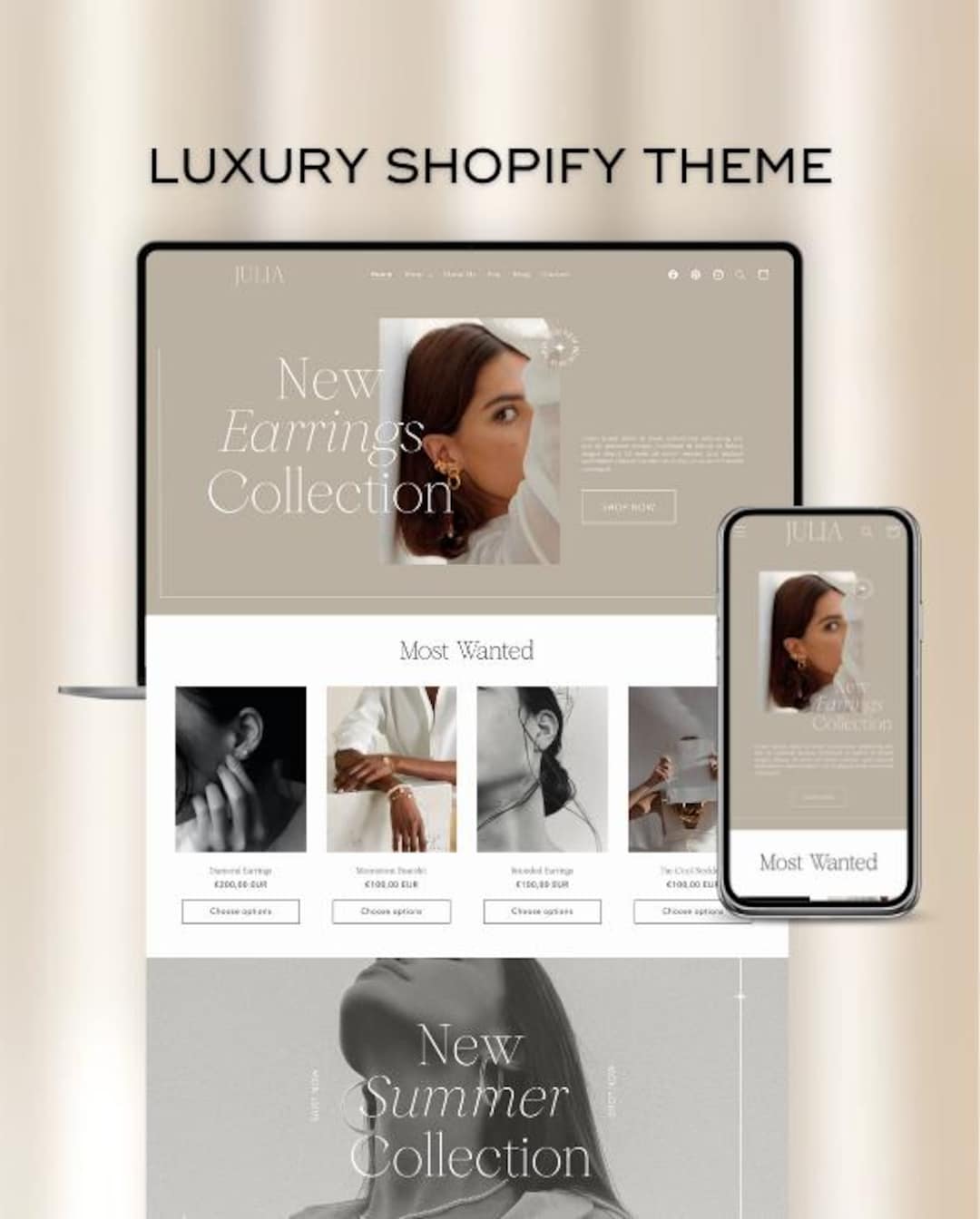 Julia Shopify Theme Template: Luxury Shopify Theme Store, Shopify ...