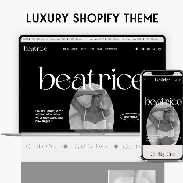 Aesthetic Website Template Shopify - Etsy