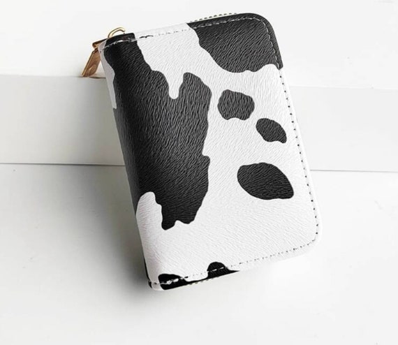 Cow Print Card Wallet - Etsy