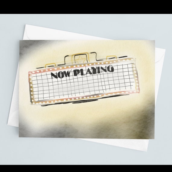 Theater Now Playing Card Actor or Actress Notecard Cinema - Etsy