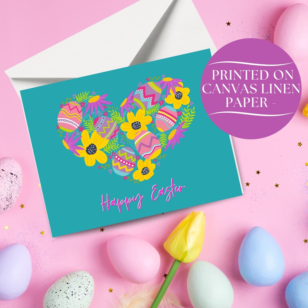 Happy Easter Floral Heart Card | Christian Gifts Cards | Bright Spring ...
