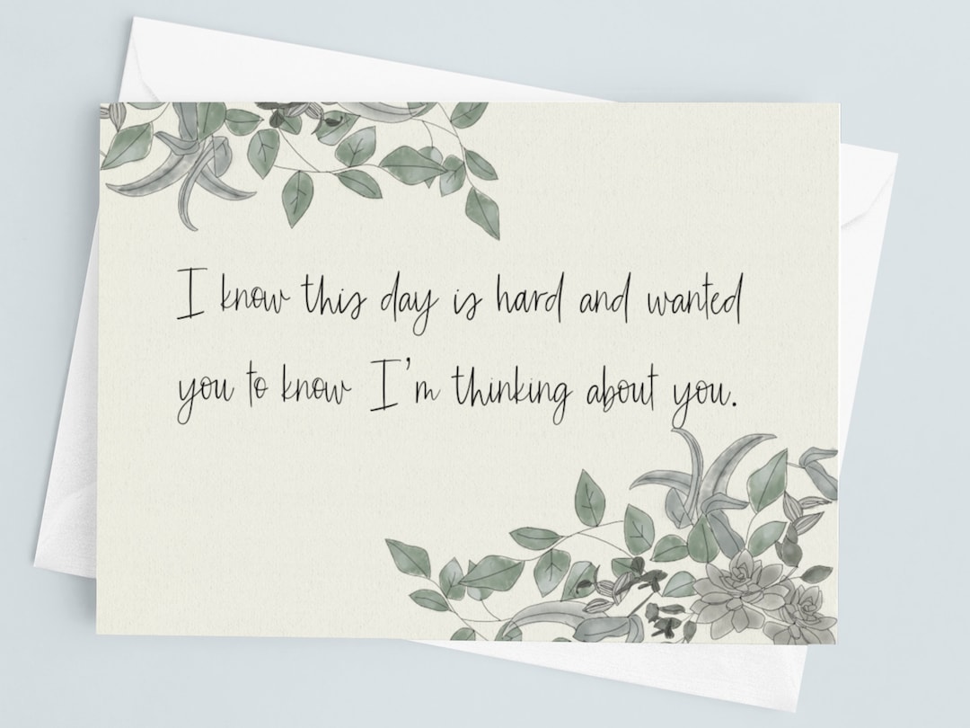 I Know This Day is Hard Card Thinking of You Masculine - Etsy