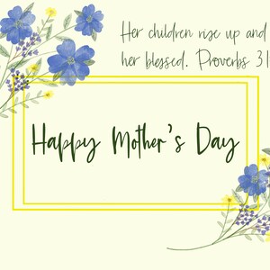 Happy Mother's Day Proverbs 31 Card, Mother's Day Watercolor Notecard ...