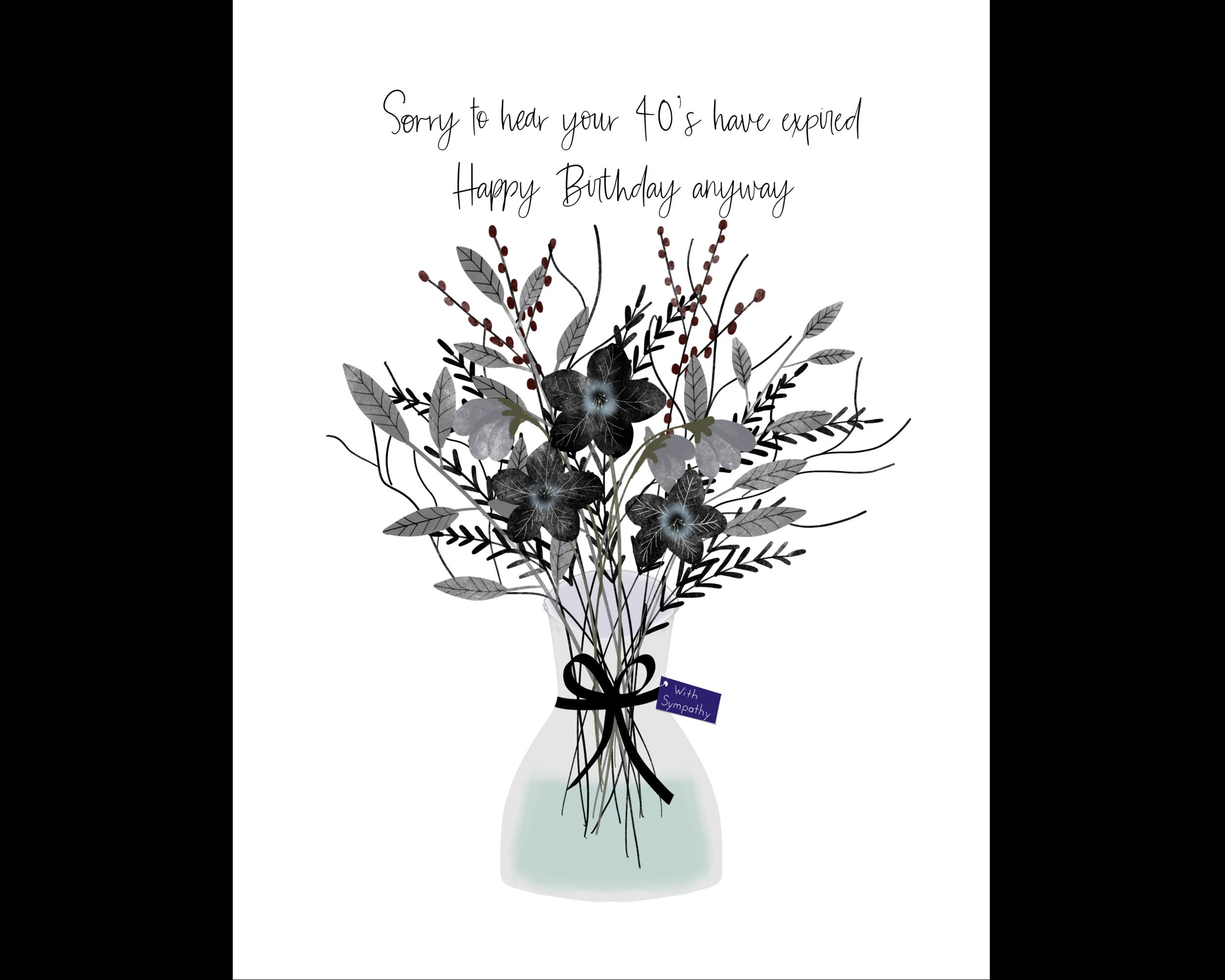 Funny Milestone Birthday Card, Expired Birthday Card, Over the Hill ...