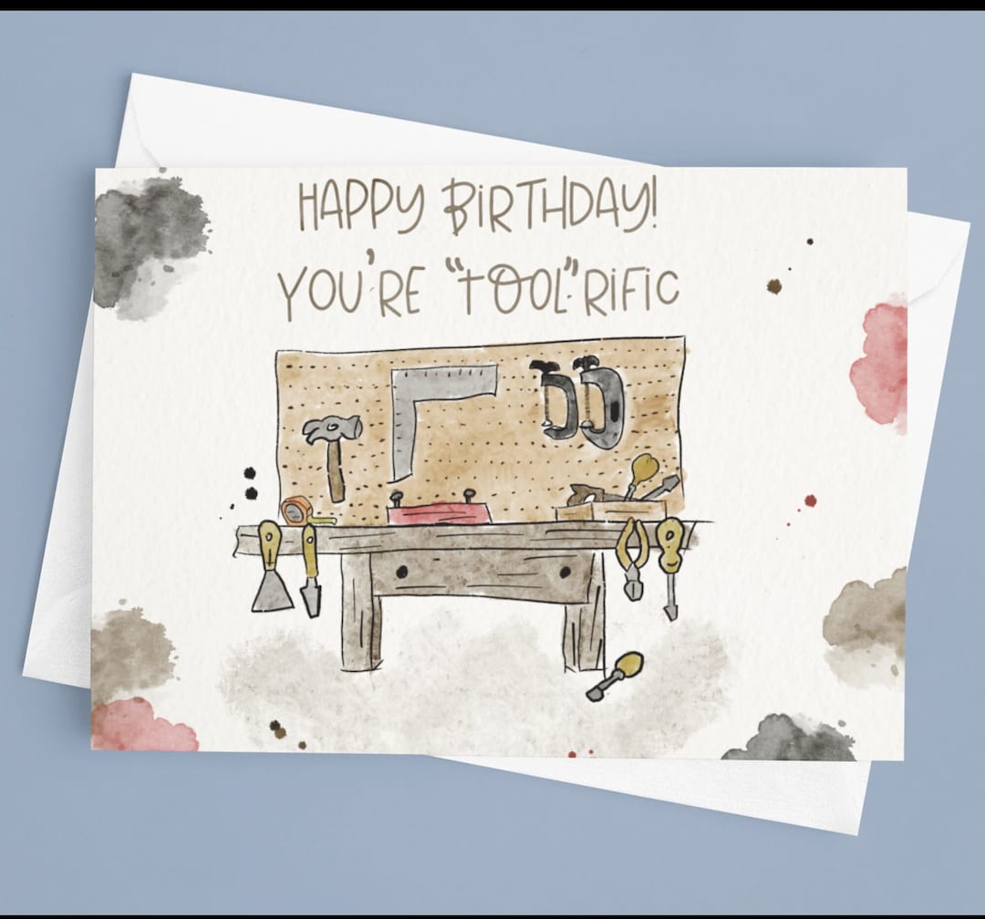 Handyman Birthday Card, Carpenter Birthday Card, Birthday Card for Him ...
