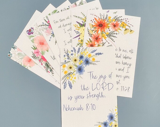 Handlettered Scripture Cards With Stand Faith Scripture Christian Gifts ...