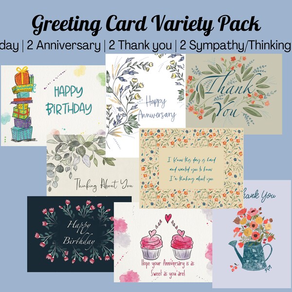 Card Variety Pack - Etsy