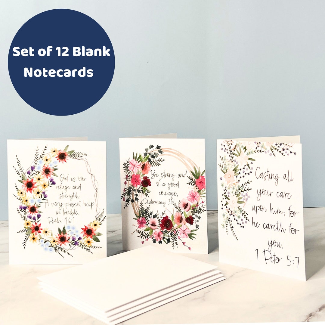 Set of 12 Christian Notecards, 4 of Each Design | Christian Gifts ...