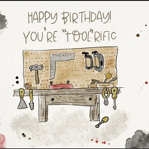 Handyman Birthday Card, Carpenter Birthday Card, Birthday Card for Him ...