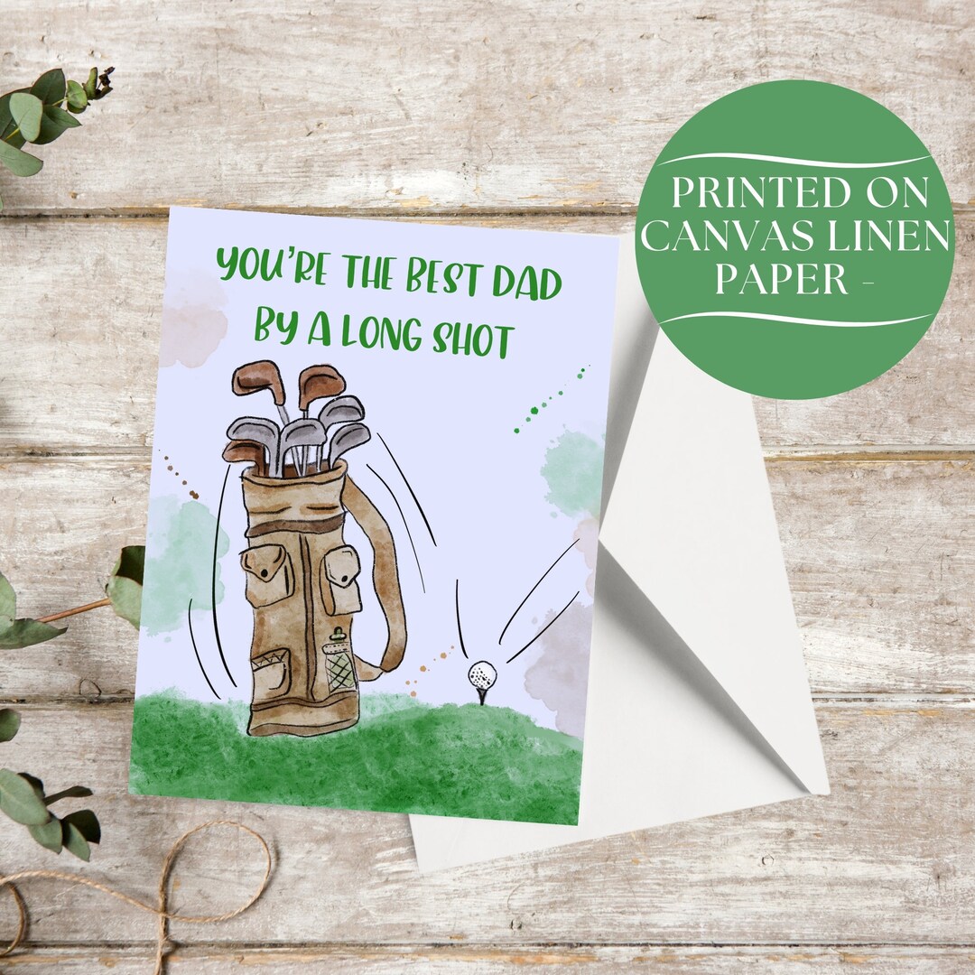 Best Dad by a Long Shot Golf Card | Father's Day Card for a Golf Dad ...