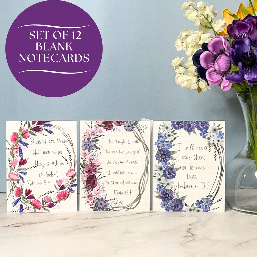 Scripture Notecards for Comfort | Christian Sympathy Cards Set of 12 ...