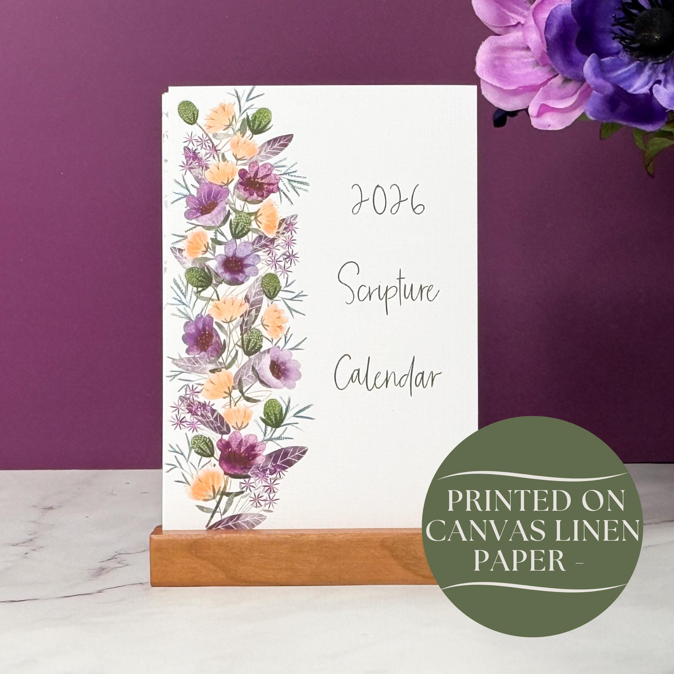 2026 Scripture Desk Calendar | Christian Gift for Women | 12 Months of ...