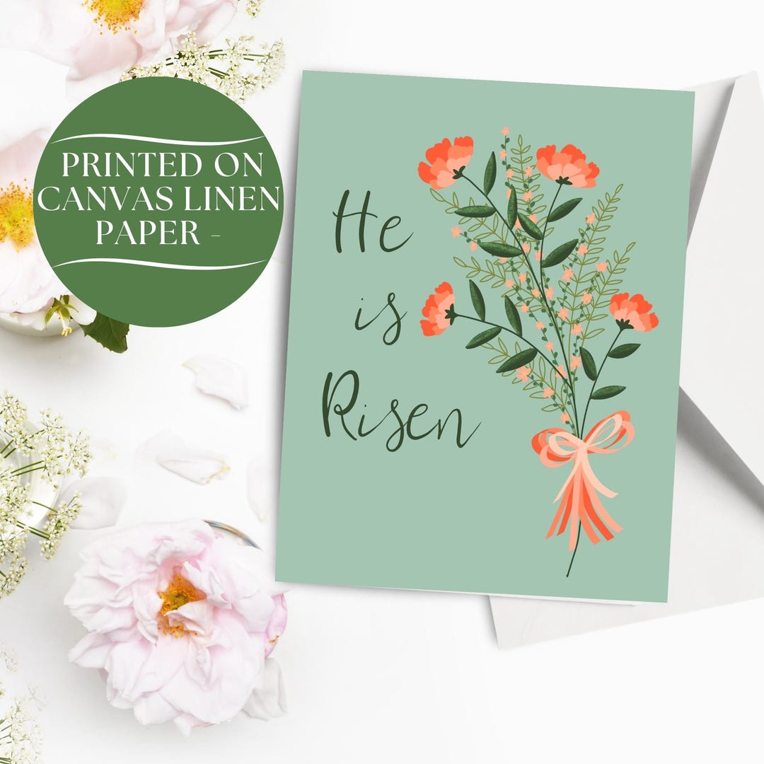 He is Risen Easter Card – Christian Easter Greeting Card | Christian Gifts Cards | Faith-based ...