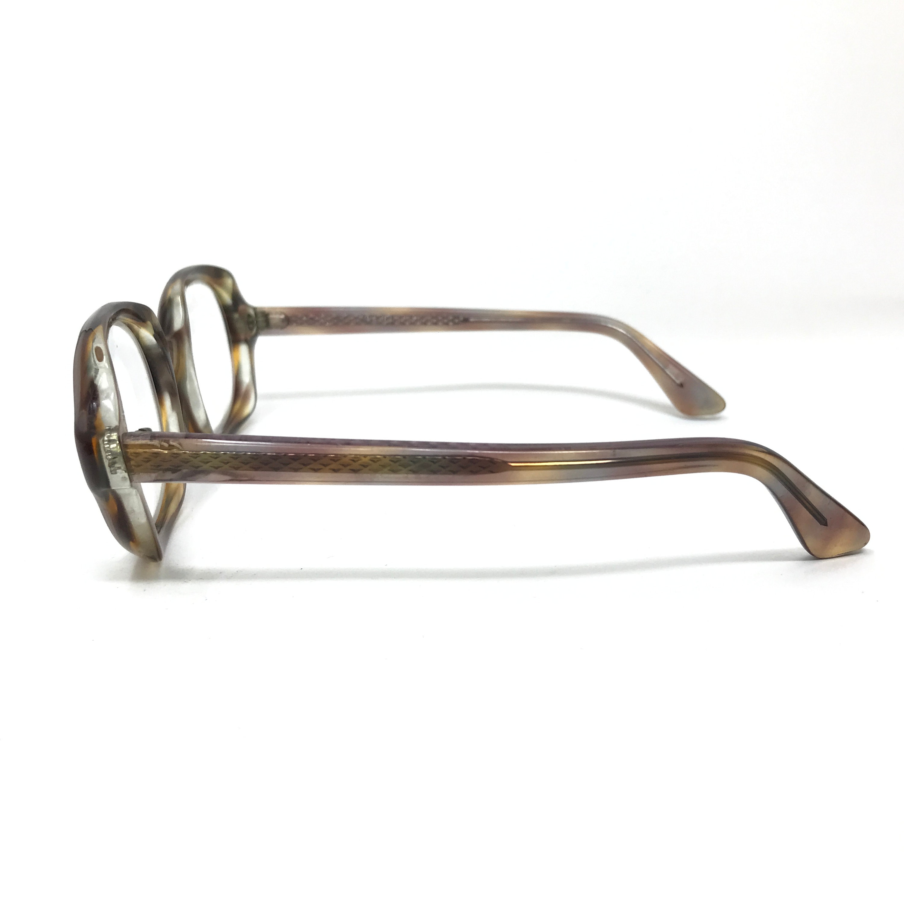 Vintage Hadley Zina Eyeglasses Glasses Frame Brown Thick Horn Rim Used ...
