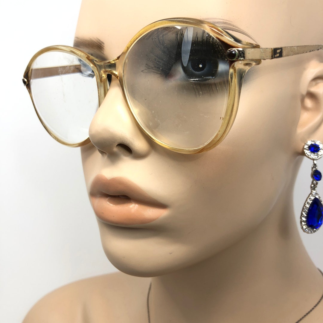 Vintage Safilo Contempora 818 Eyeglasses Glasses Frame Clear Round Used ...