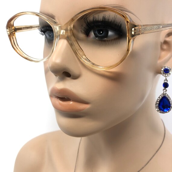Vintage Optima Eyeglasses Glasses Frame Brown Clear U… - Gem