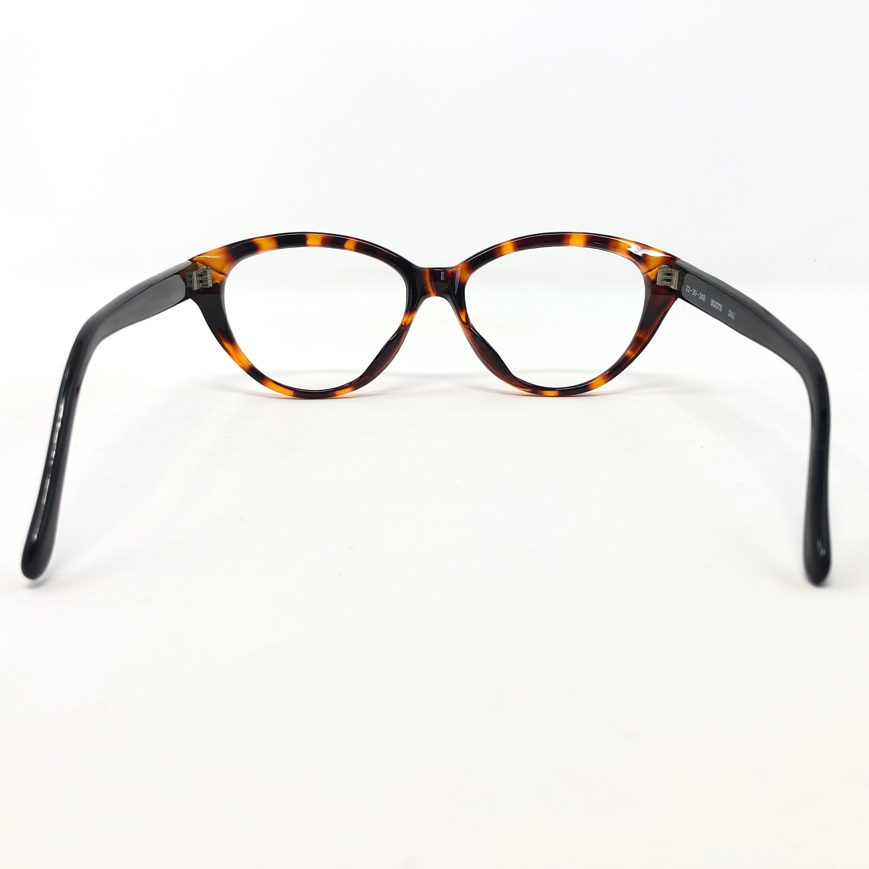 Vintage Boots 24J Eyeglasses Glasses Frame Brown Cat Eye Used Eyeglass ...