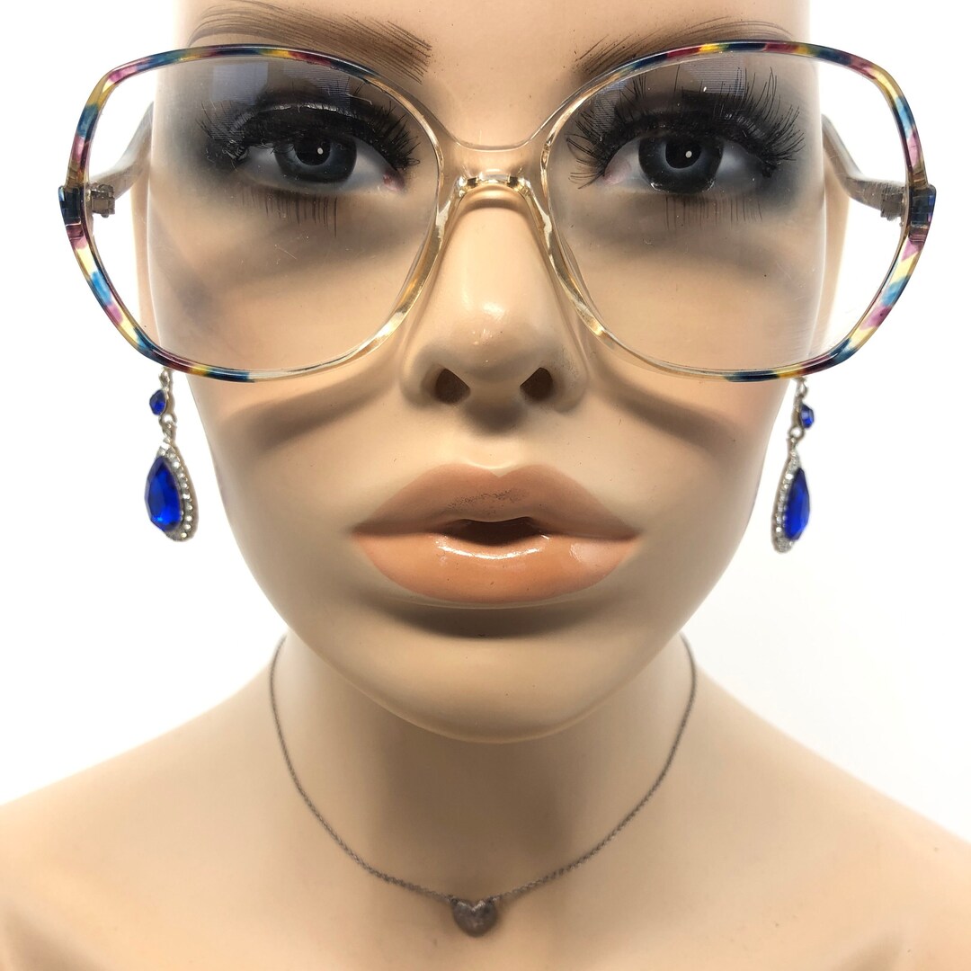 Vintage Life Styles Jane Eyeglasses Glasses Frames Blue Pink Square ...
