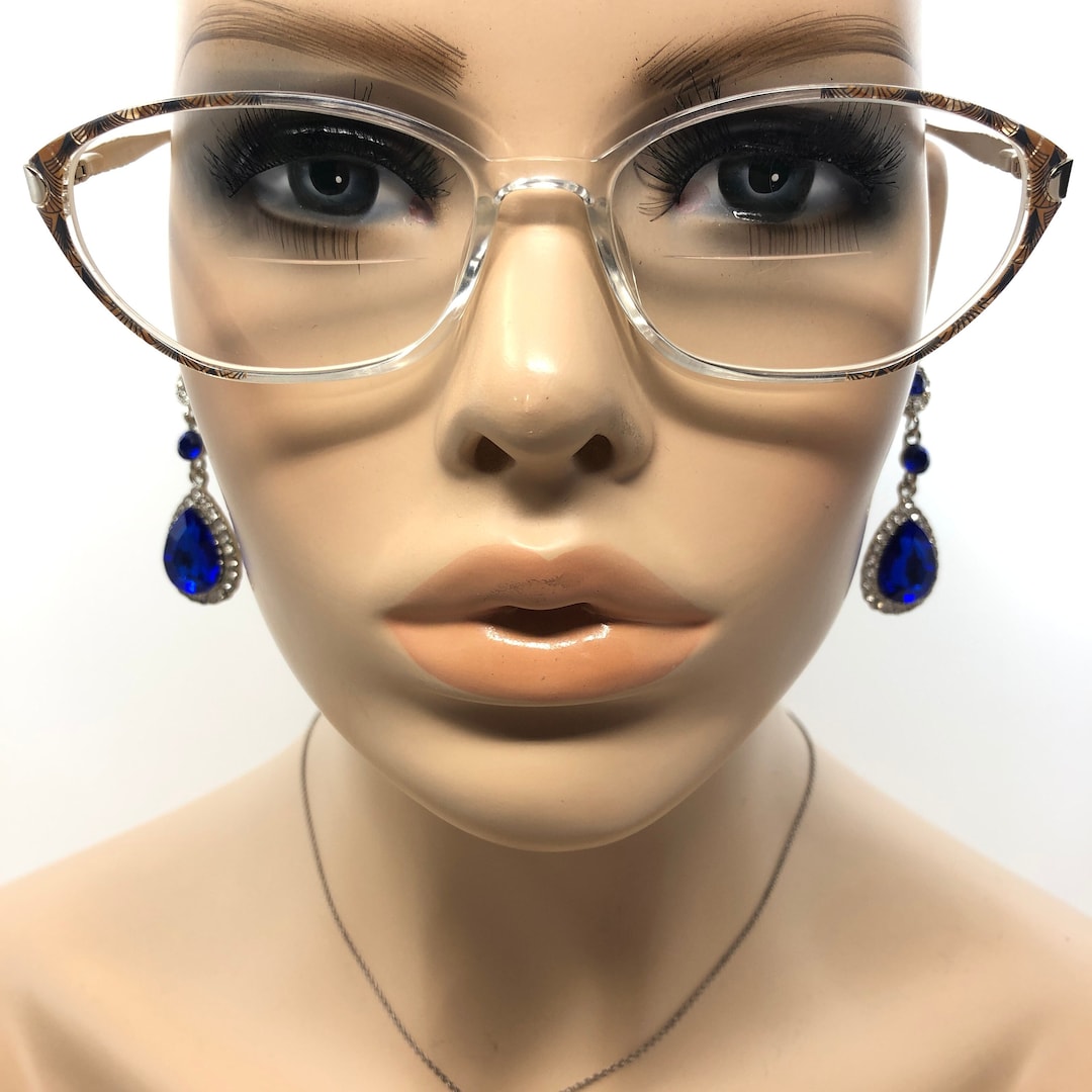 Vintage Fabiola Eyeglasses Glasses Frames Brown Clear Oval Eyeglasses ...