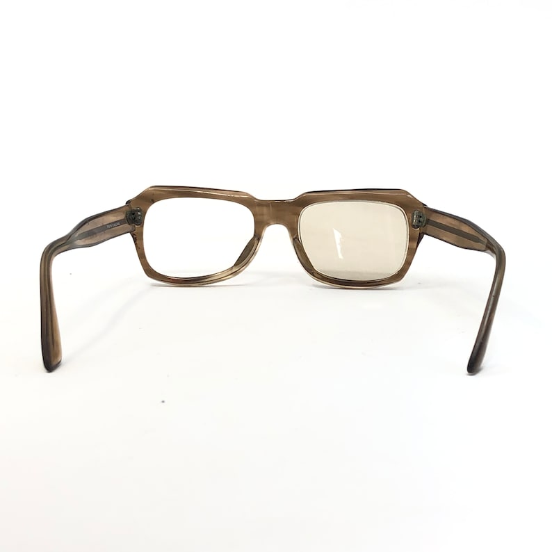Vintage Geek Eyeglasses Glasses Frame Brown Square Used - Etsy