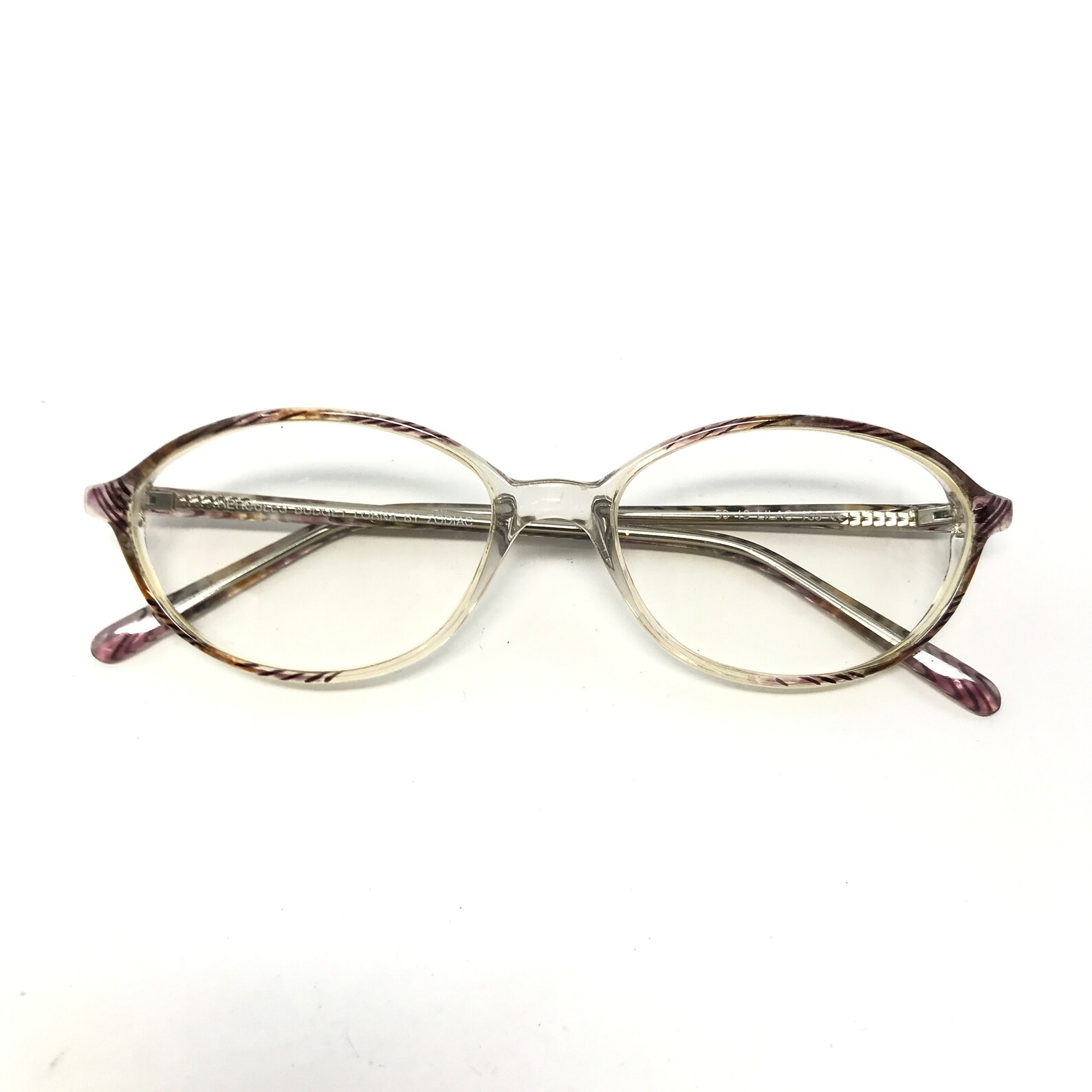Vintage Zodiac Lorna Eyeglasses Glasses Frames Purple Oval Eyeglasses ...