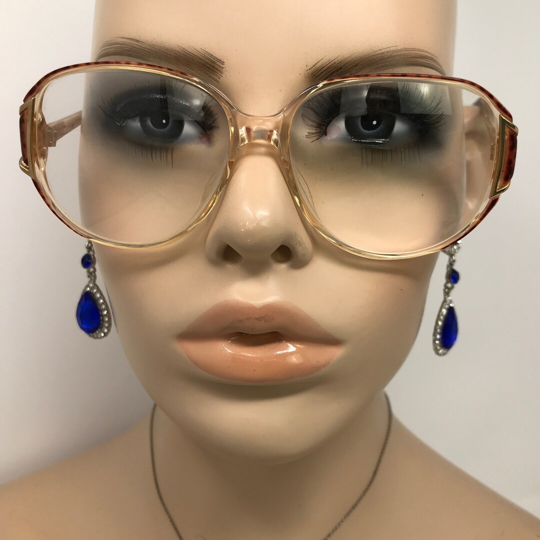 Vintage Petula Eyeglasses Glasses Frames Brown Clear Square Eyeglasses ...
