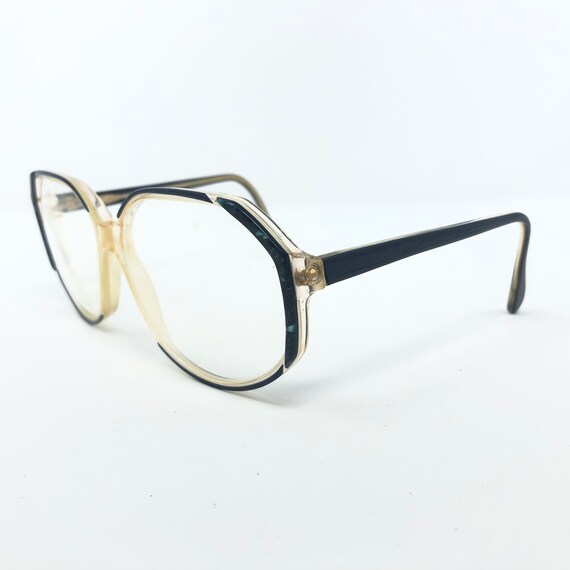 Vintage OWP Design Eyeglasses Glasses Frames Blue Cle… - Gem