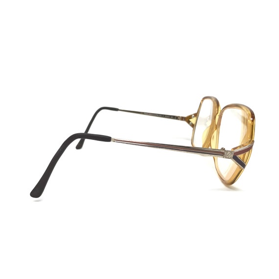 Vintage Vienna Line Eyeglasses Glasses Frame Amber Sq… - Gem