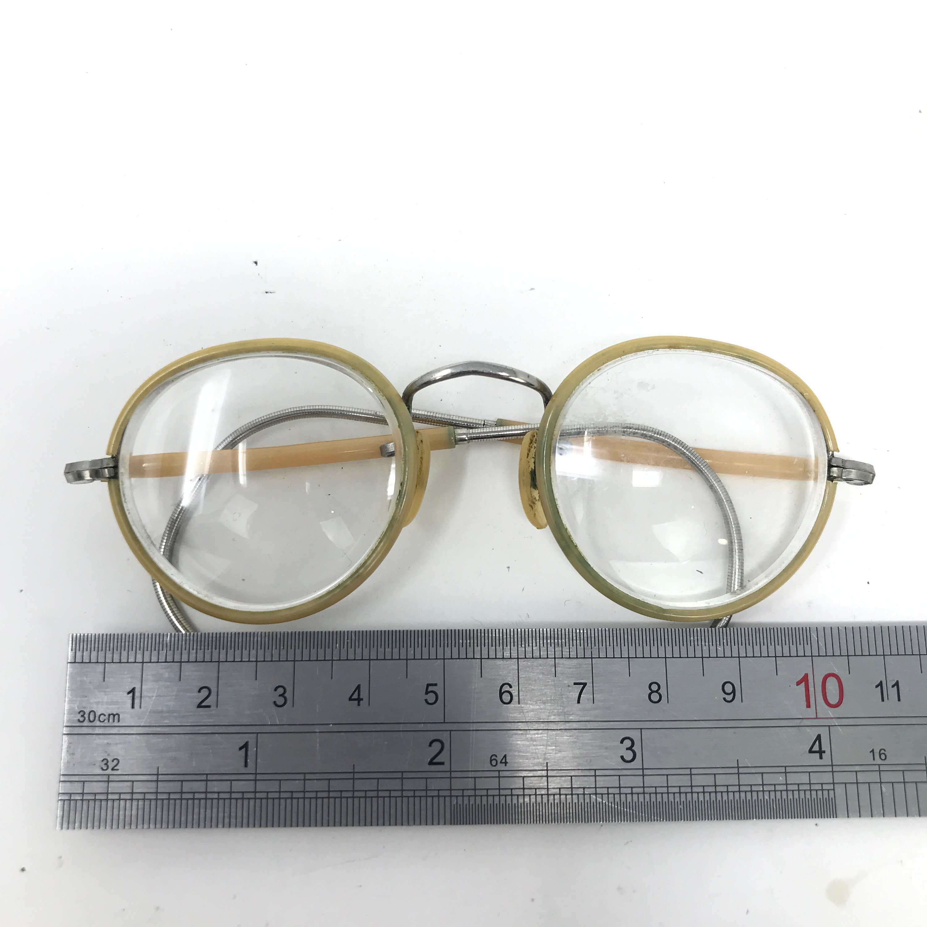 Vintage Algha Childs Eyeglasses Glasses Frames Yellow Round - Etsy