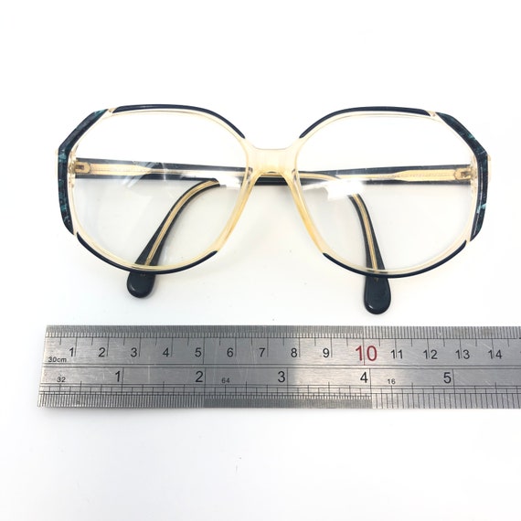 Vintage OWP Design Eyeglasses Glasses Frames Blue Cle… - Gem