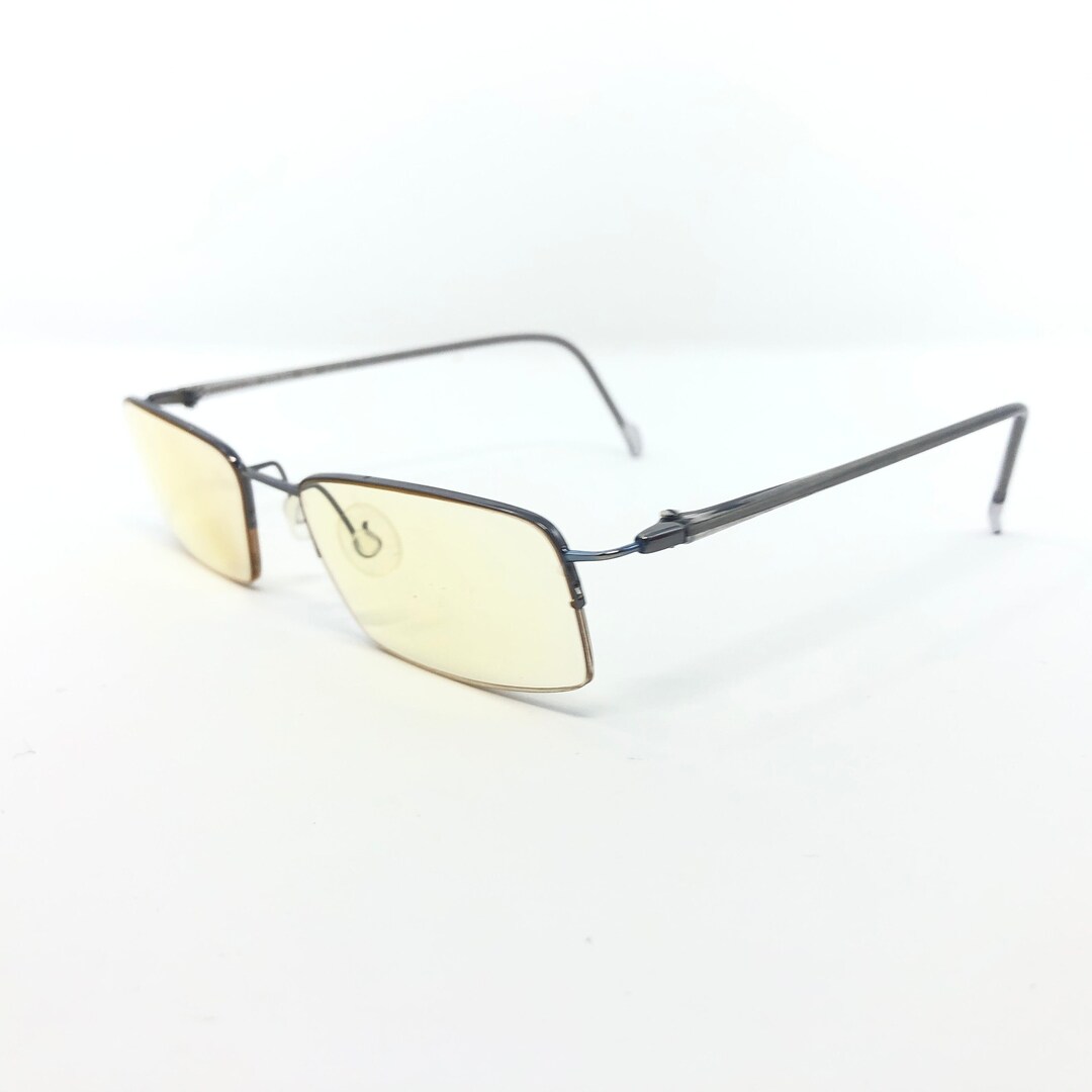 Vintage Steppers STS 3008 Eyeglasses Glasses Frames Silver Half Rim ...