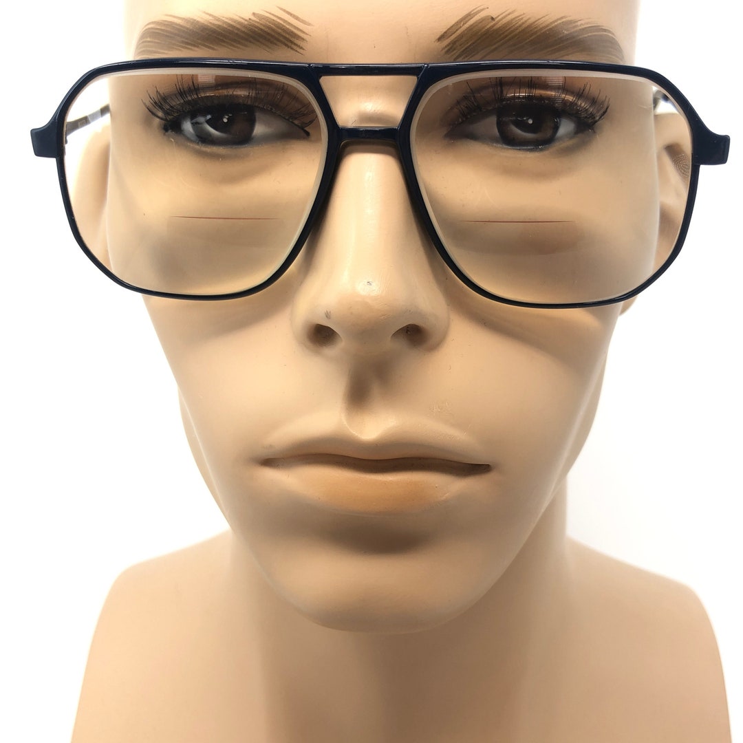 Vintage Swift Eyeglasses Glasses Frames Blue Pilot Metal Eyeglasses ...