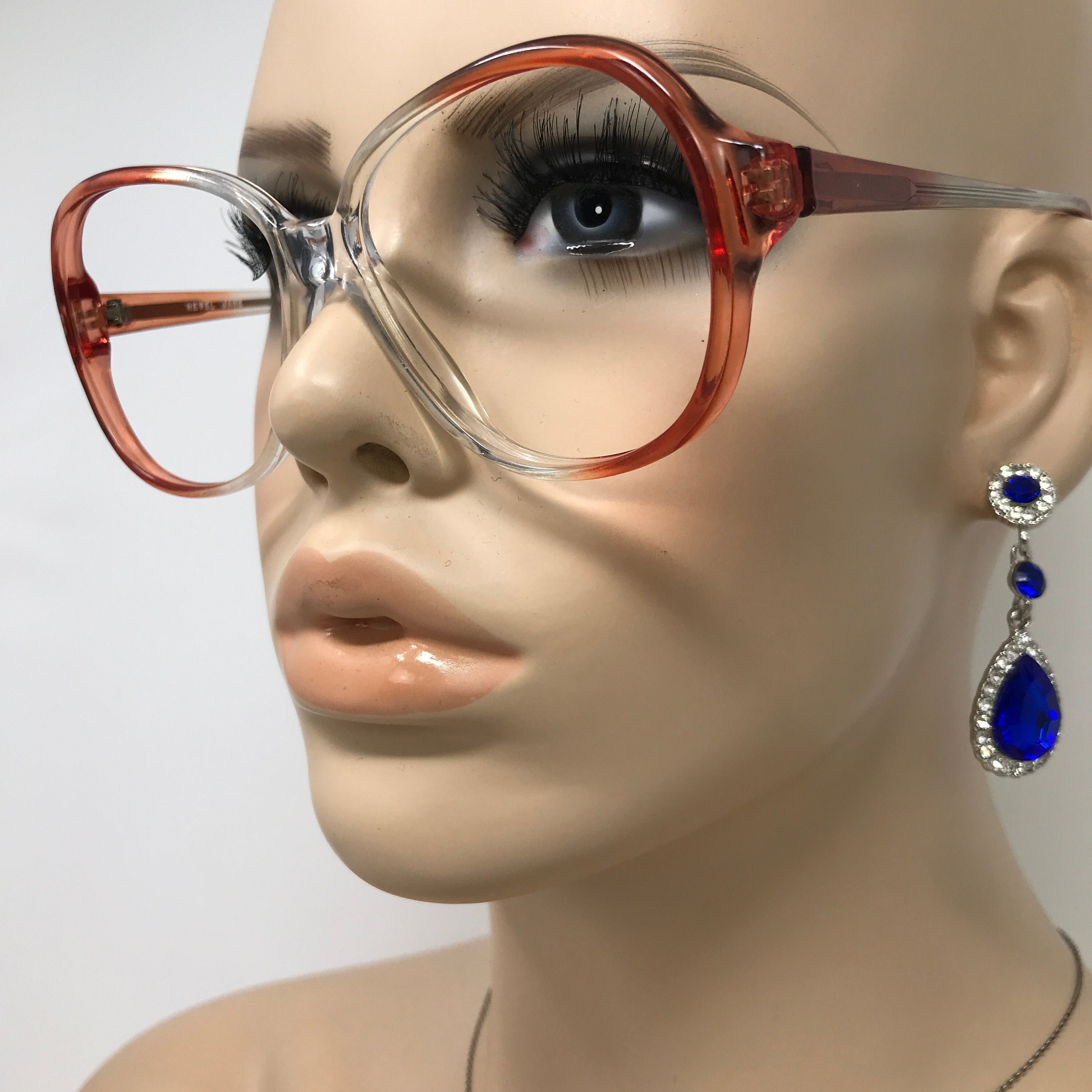 Vintage Revel Jane Eyeglasses Glasses Frame Pink Clear Square Used Eyeglass Frames Retro - Etsy