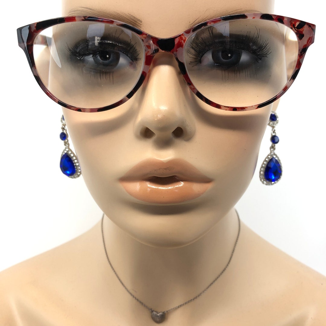 Vintage Pennine Maria Eyeglasses Glasses Frames Red Tortoise Oval ...